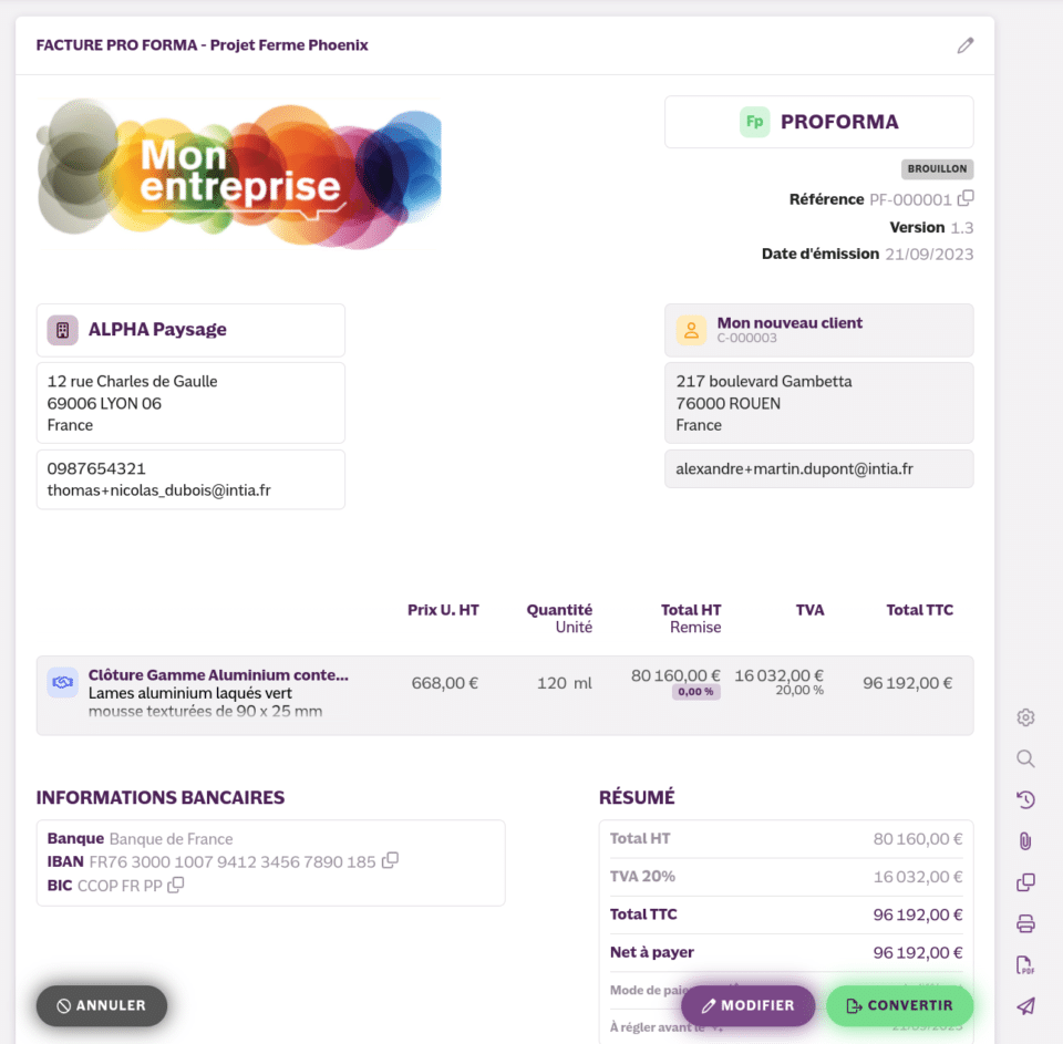 Facture proforma : créer une facture pro forma rapidement – INTIA